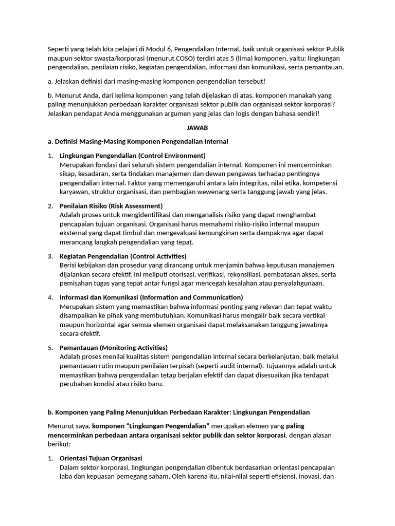 Diskusi 5 Audit Manajemen | PDF