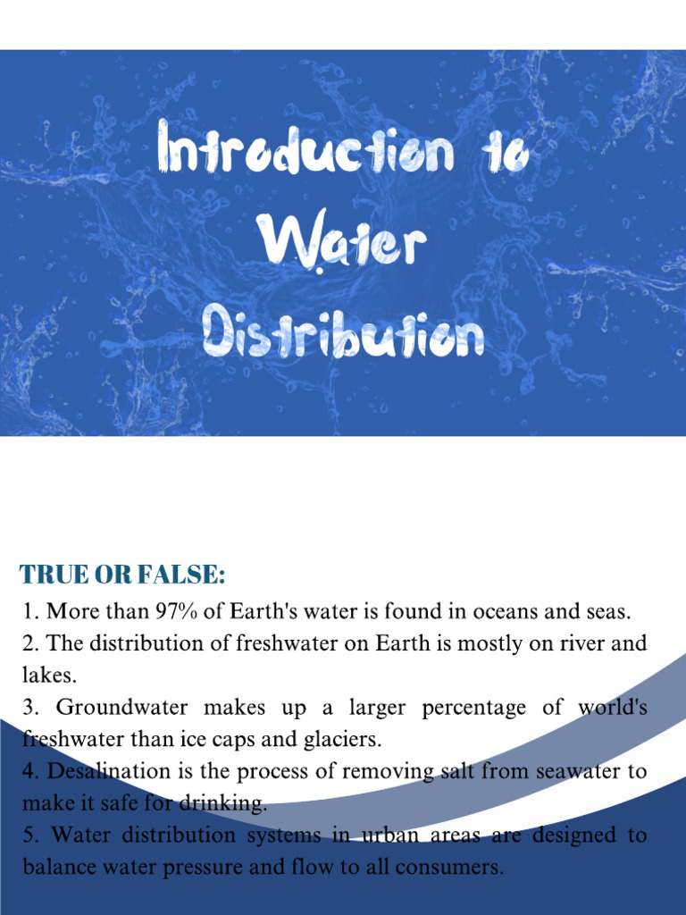 Group 9 - Earth Science - Water Distribution | PDF