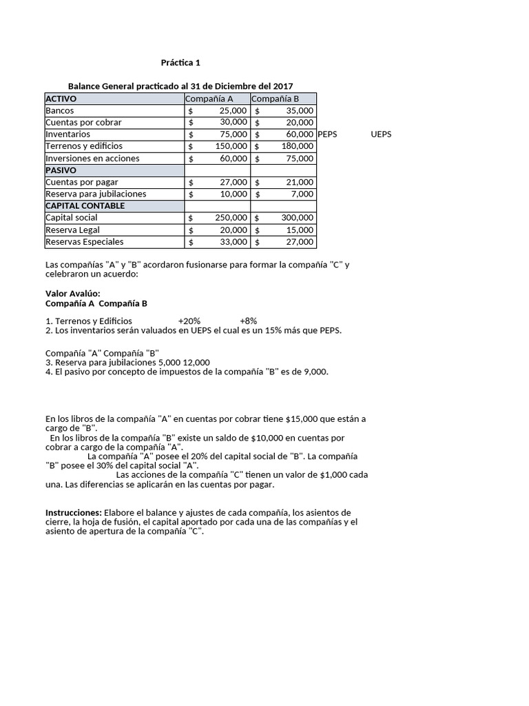 Fusion A y B | PDF | Servicios financieros | Business