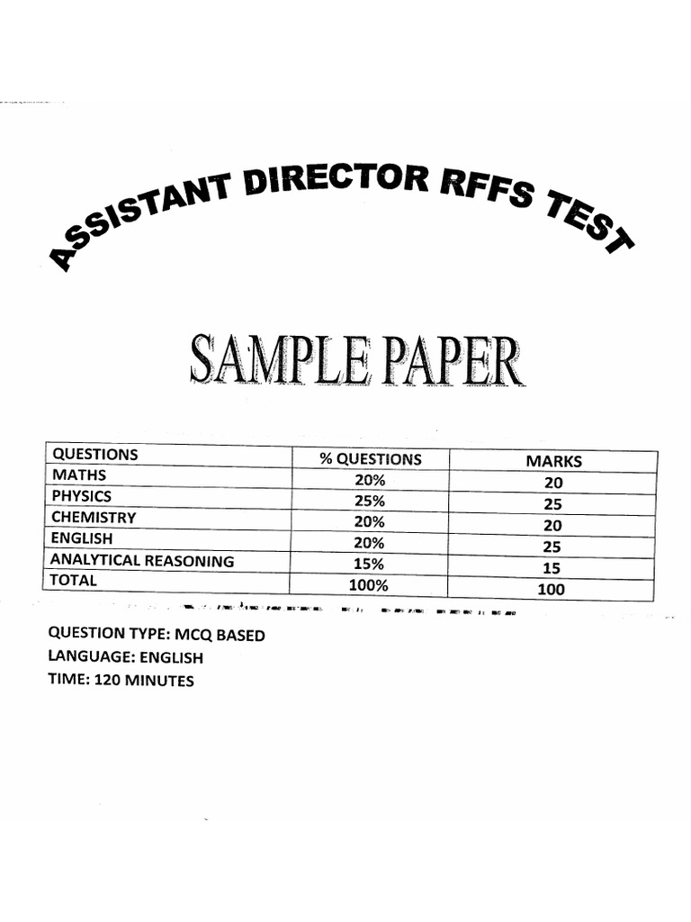 Test Composition-AD RFFS | PDF