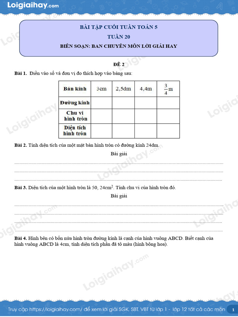Httpsimg.loigiaihay.compictureshare Img20250211bai Tap Cuoi Tuan Toan 5 Tuan 20 de 2 Co Dap an ...