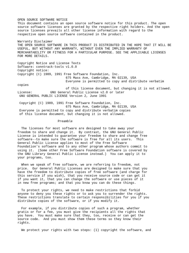 Open Source Software Notice | PDF | License | Derivative Work