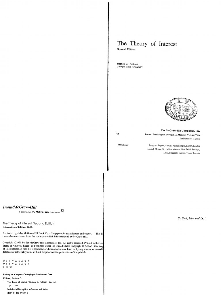 Kellison S.G. - The Theory of Interest | PDF