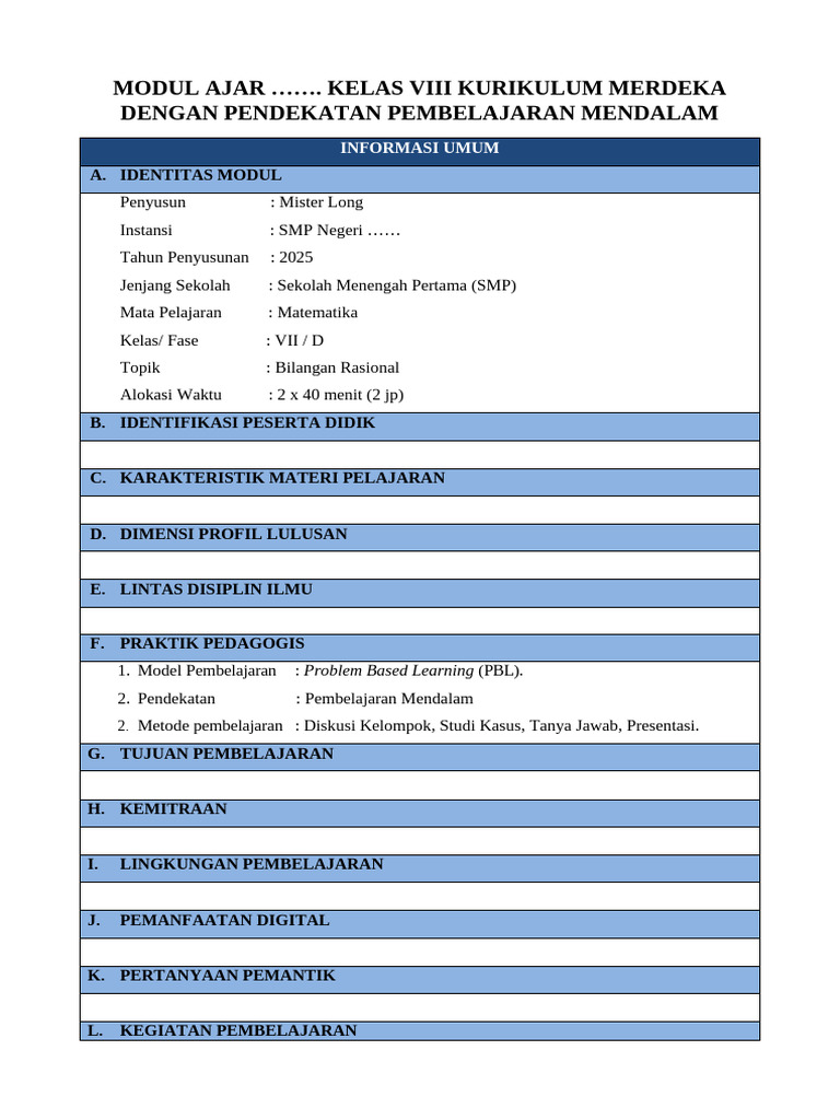 Format RPM Minimal | PDF