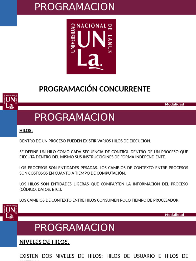 Hilos en Java | PDF | Hilo (Computación) | Lenguaje de programación