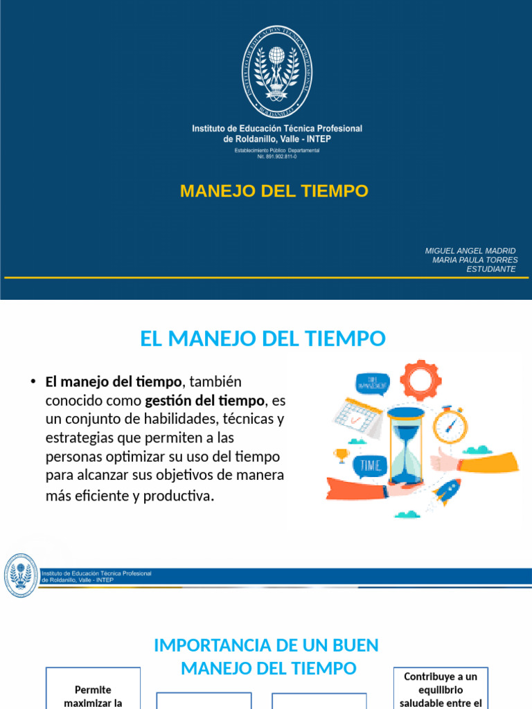 El Manejo Del Tiempo | PDF | Gestión del tiempo | Habilidades profesionales