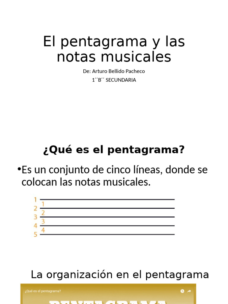 El Pentagrama y Las Notas Musicales | PDF