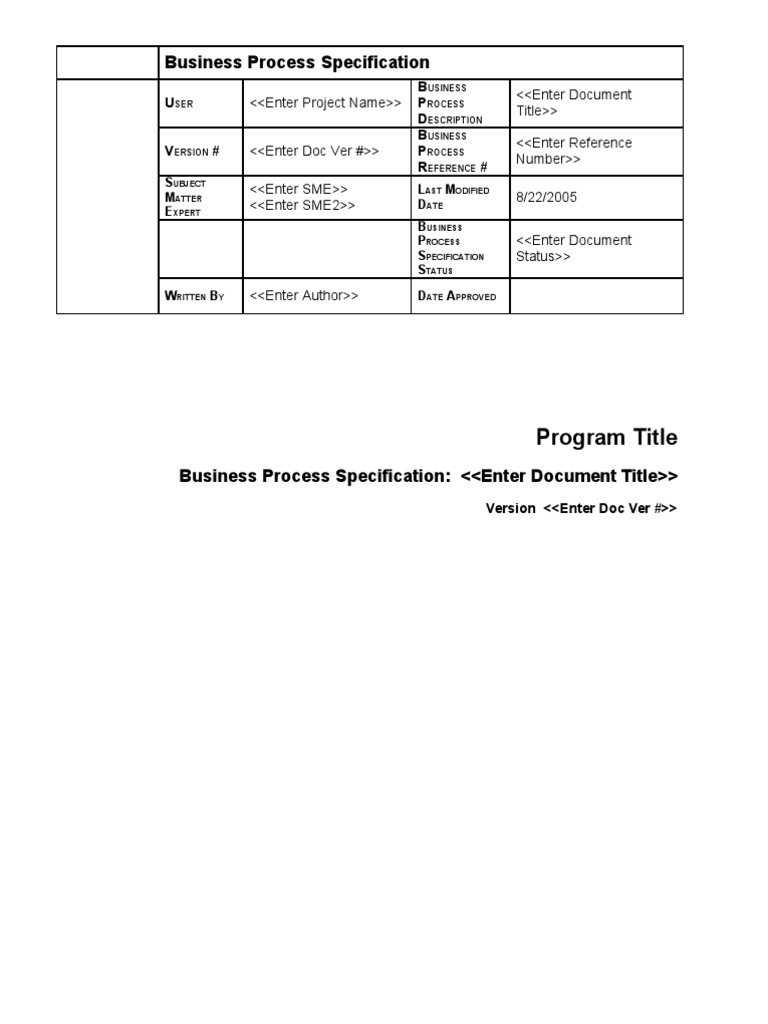 BPS Template | PDF | Business Process | Use Case