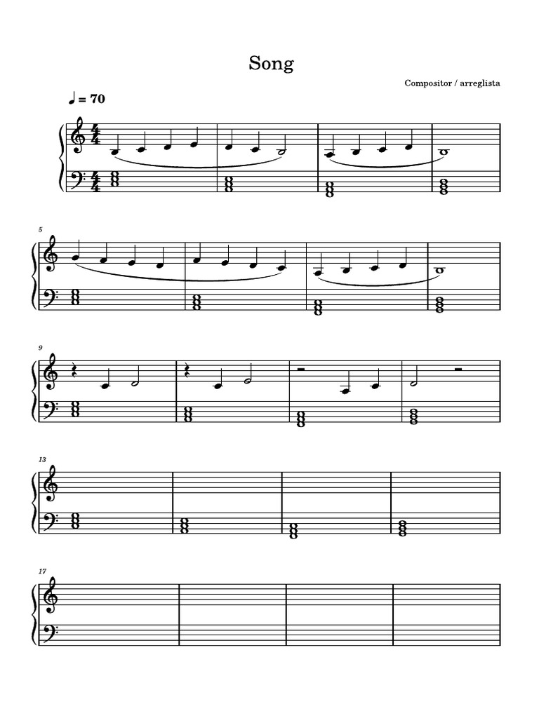 Song by Alexandra. Easy Piano | PDF