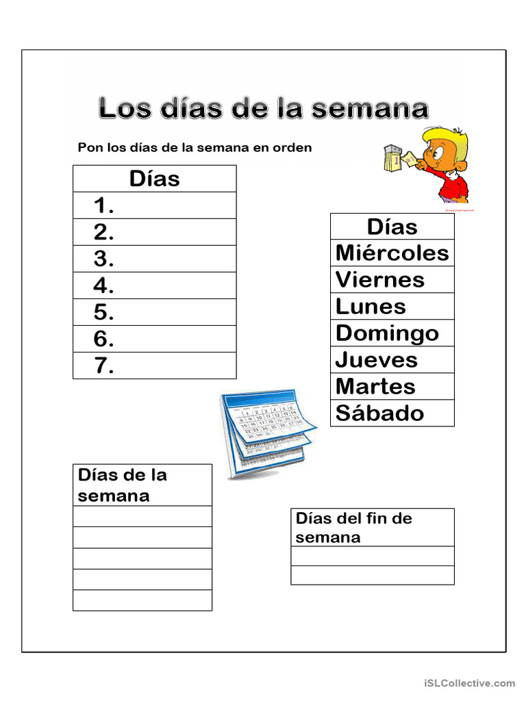 Los Días de La Semana | PDF