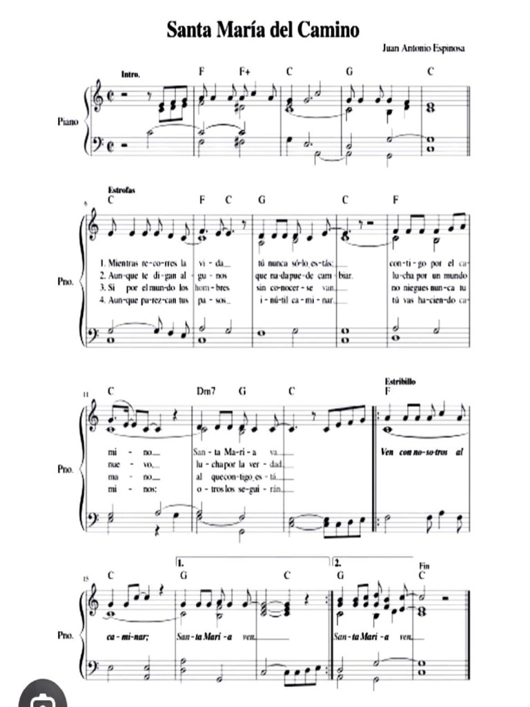 Santa Maria Del Camino - Partitura | PDF