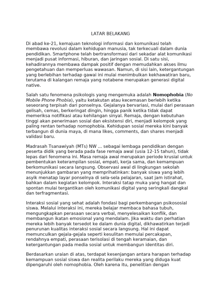 Latar Belakang | PDF