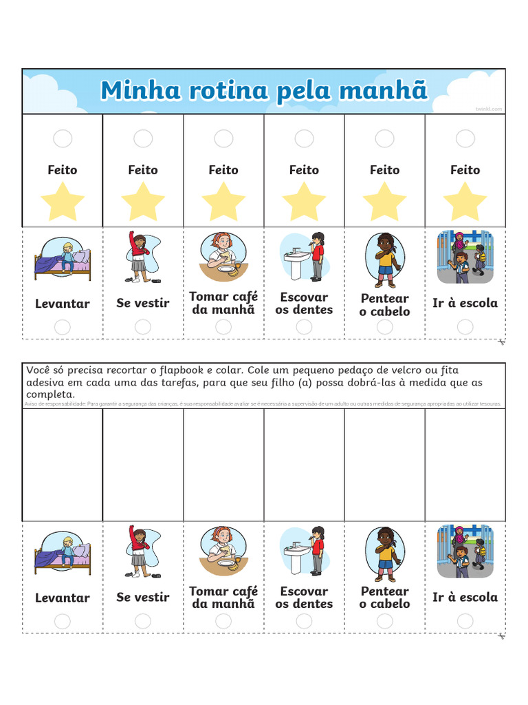 Br Cg 1717175924 Minha Rotina Pela Manha Flapbook Ver 1 | PDF