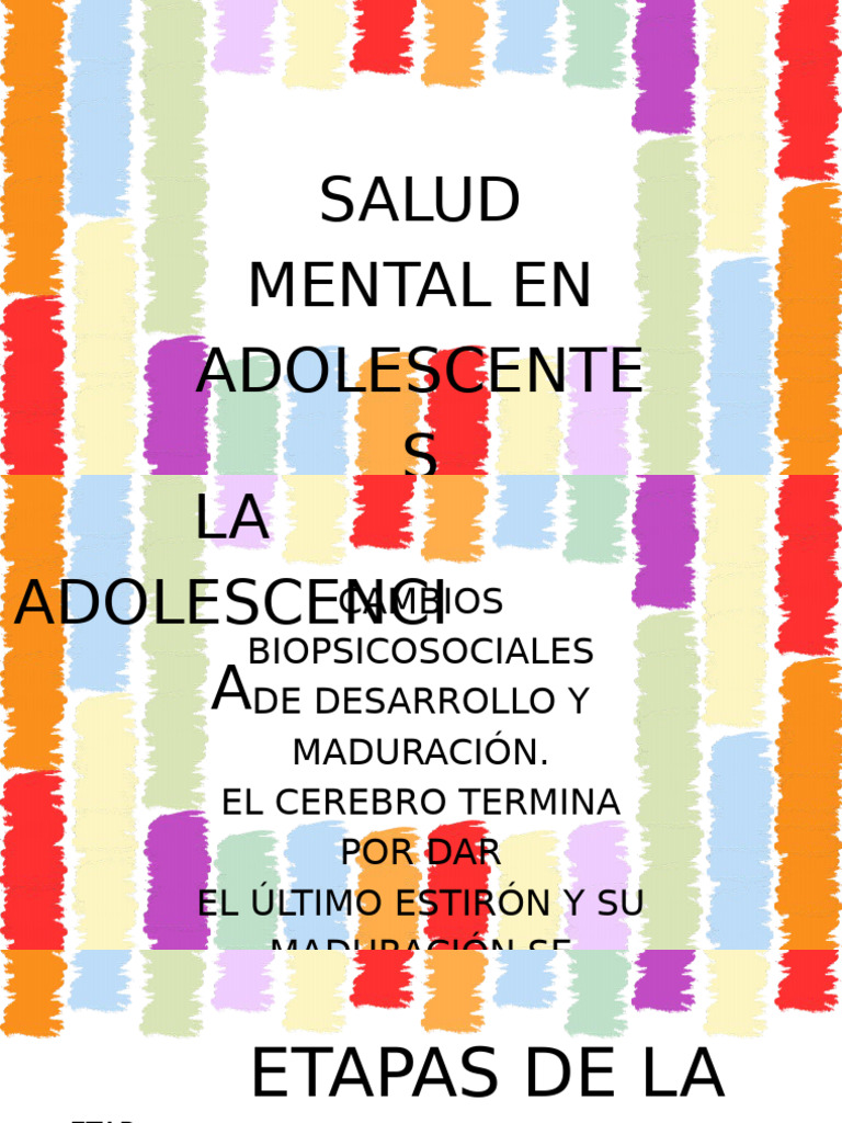 Salud Mental en Adolescentes: Desafíos y Etapas | PDF