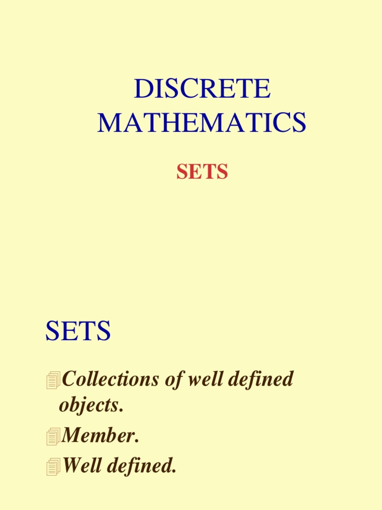 SETS | PDF | Geometry | Abstract Algebra