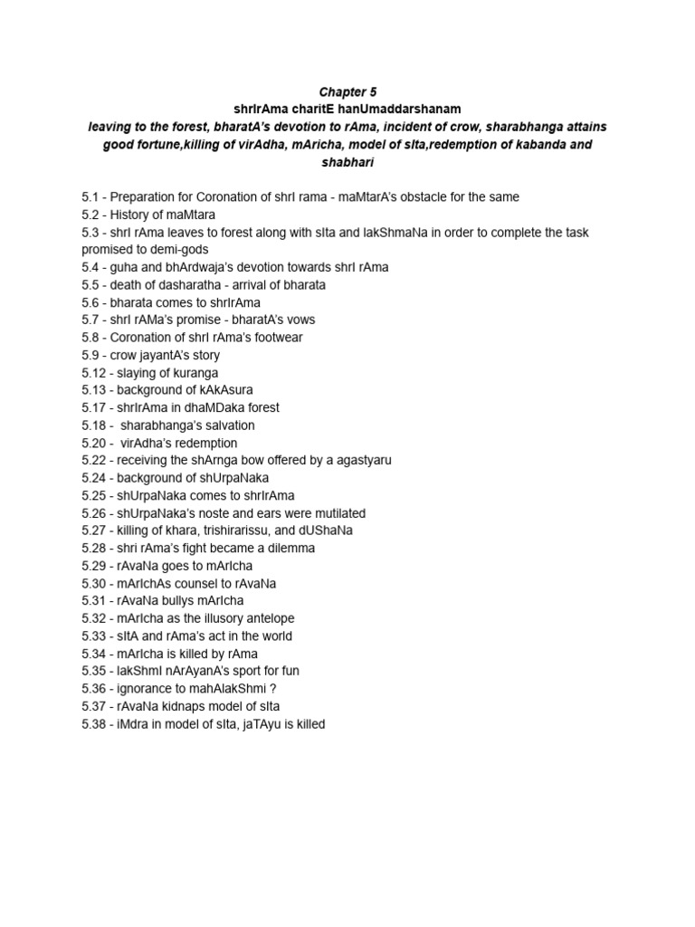 Chapter 5 Table of Contents | PDF