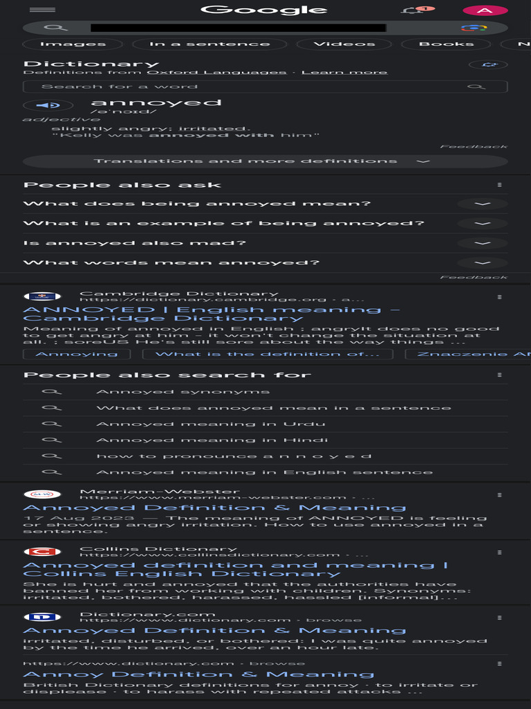 What Does Annoyed Mean - Google Search | PDF