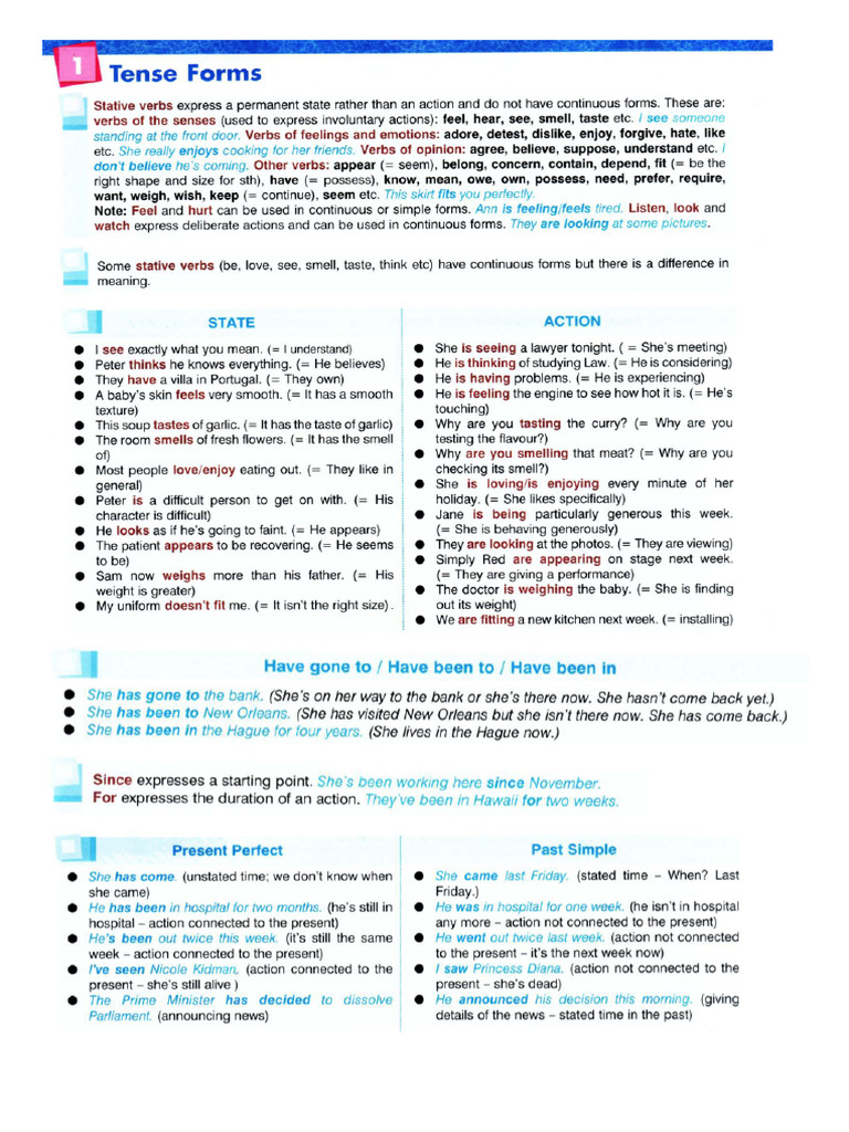 Practice - Tenses - Phrasal Verbs - Prepositional Phrases | PDF