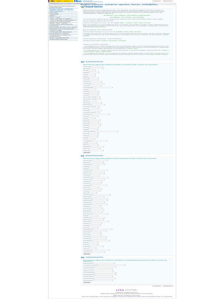 Reglas Básicas - Palabras Agudas, Llanas, Esdrújulas, Sobresdrújulas ...