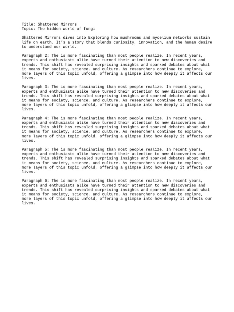 Shattered Mirrors 1 | PDF