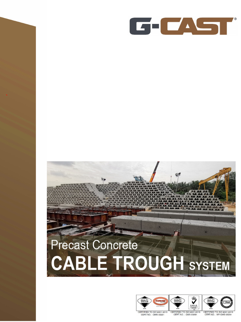 Precast Concrete Cable Trough System | PDF | Concrete | Composite Material