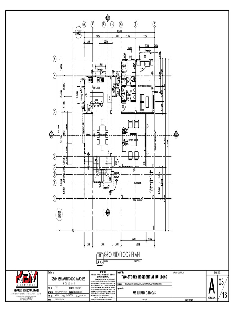 Two-Storey Residential Building Plans | PDF | Room | Interior Design