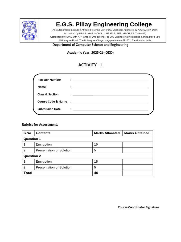 1902CS702 - CNS - Activity Front Page | PDF | Security Engineering | Espionage Techniques