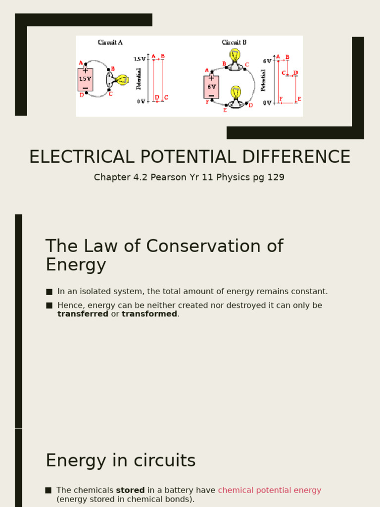 Understanding Potential Difference in Circuits | PDF | Voltage ...