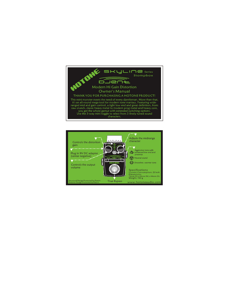 Djent Manual EN V01 160311.1629103692385 | PDF