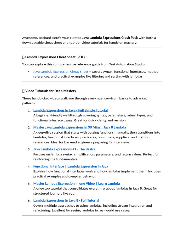 Lambda References | PDF