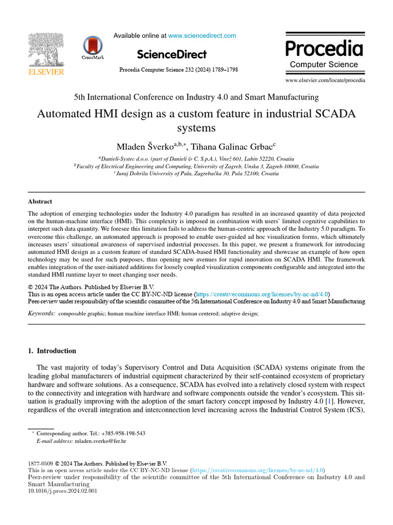 Automated HMI Design in SCADA Systems | PDF | User Interface | Databases