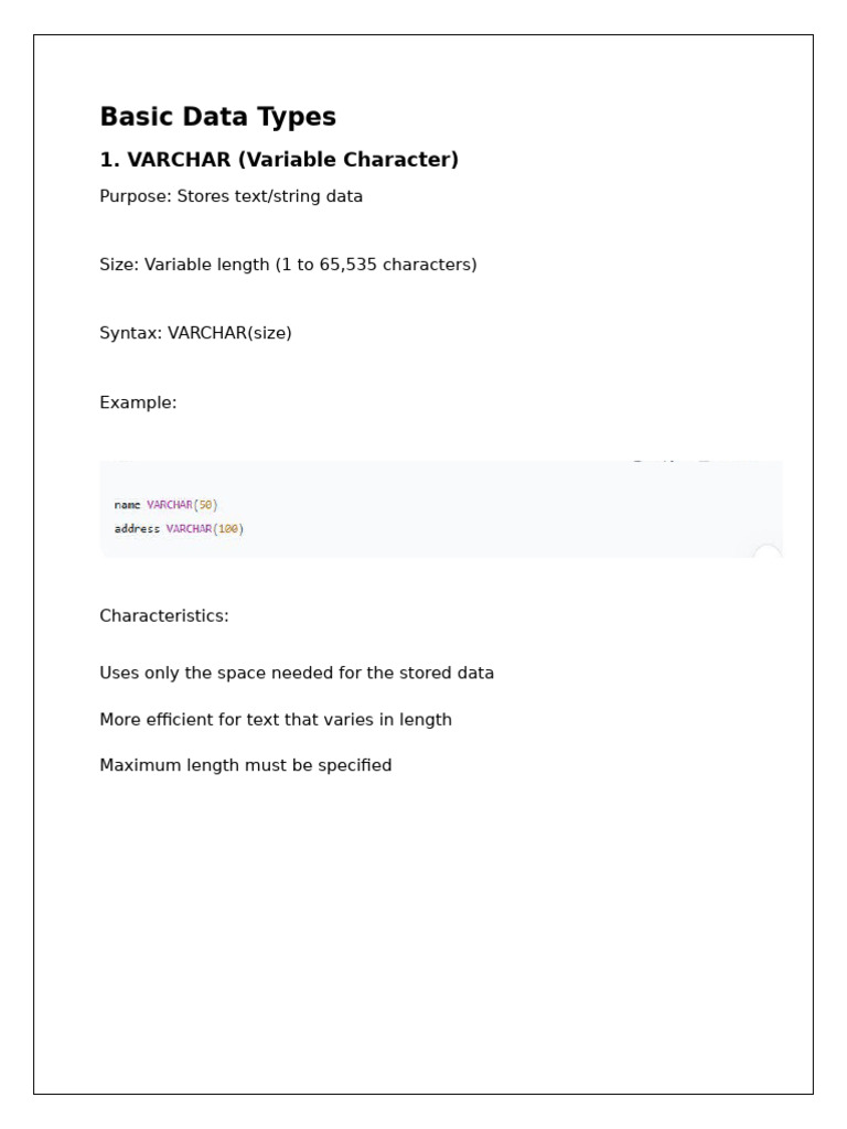 Basic Data Types | PDF