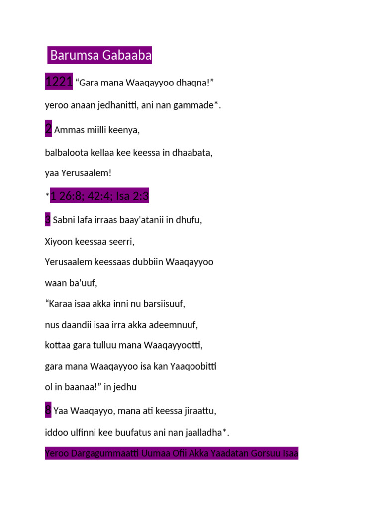Barumsa Gabaaba-WPS Office | PDF