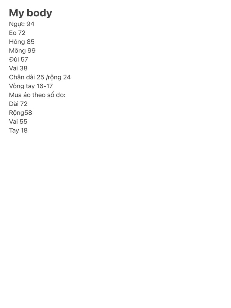 My Body | PDF