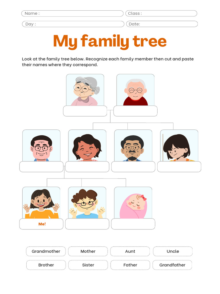 Family Tree Name Matching Activity | PDF