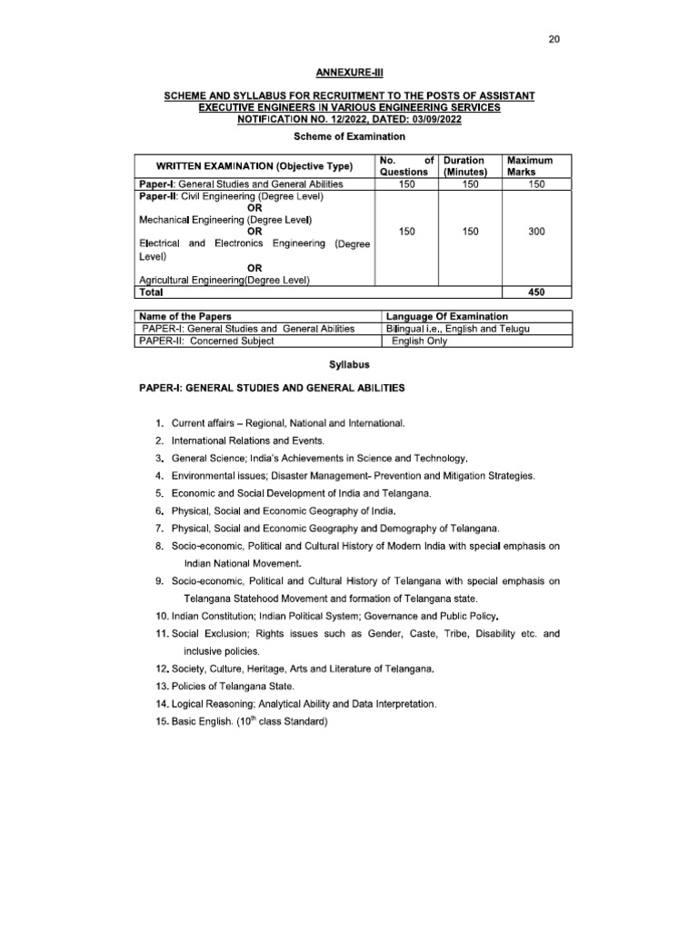 AEE Syllabus | PDF