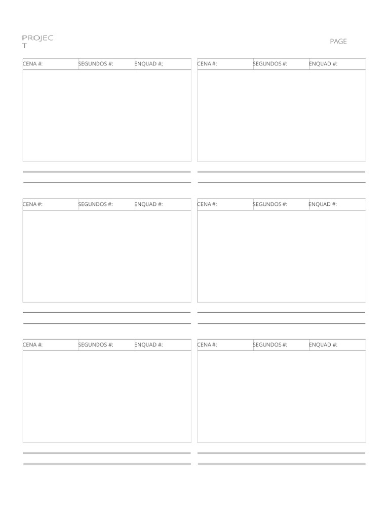 A4 Storyboard Template - 6-Panel - Portrait | PDF