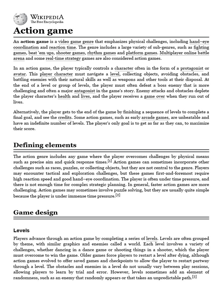 Overview of Action Video Games | PDF | Play (Activity) | Electronic Games