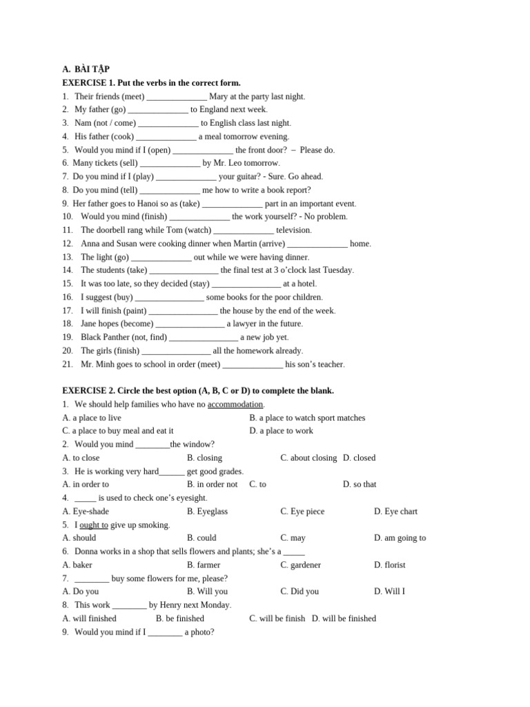 Bài Tập Lop 8 (in 34 Bo 2 Mat) | PDF