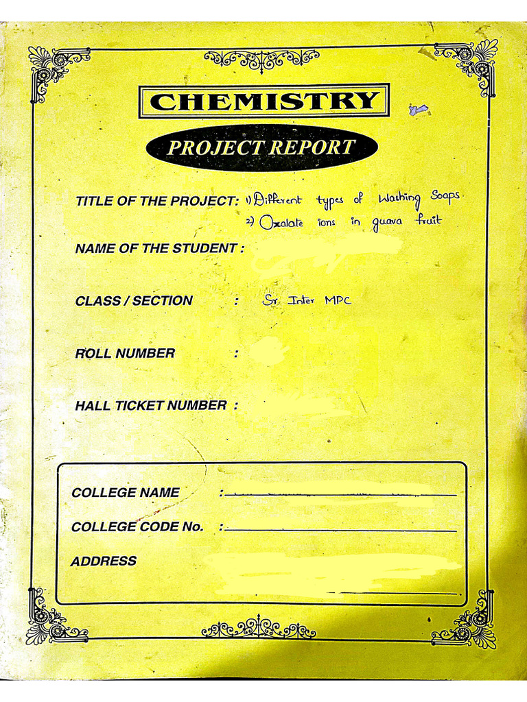 Chemistry Project 2nd Year MPC PDF | PDF