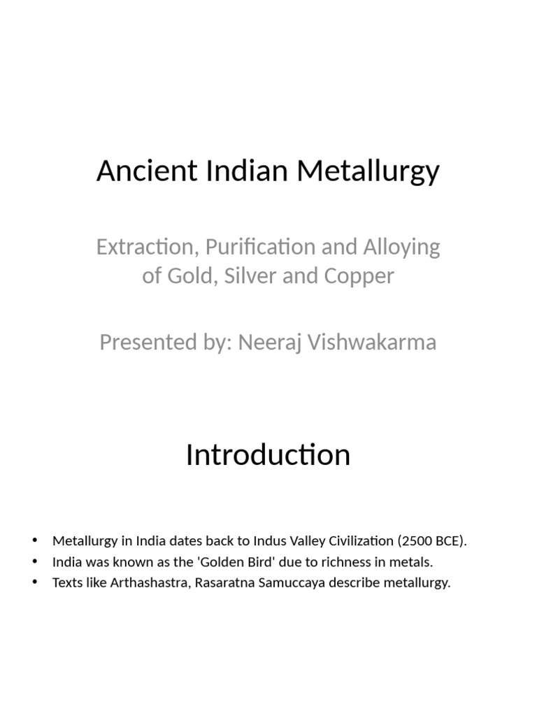 Ancient Indian Metallurgy Techniques | PDF