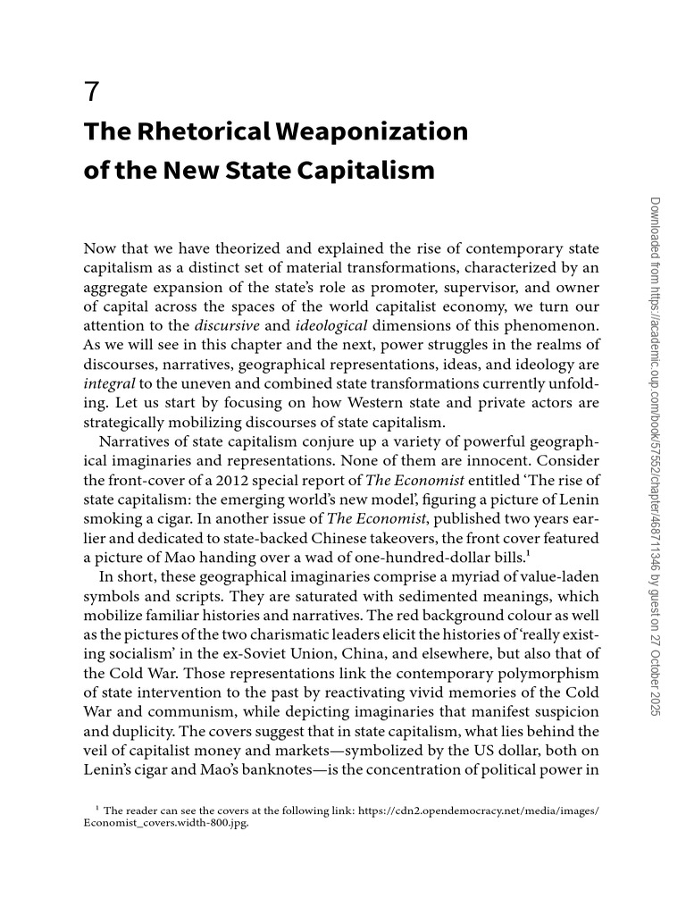 The Rhetorical Weaponization of The New State Capitalism | PDF ...