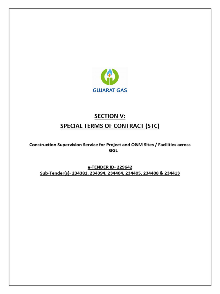Section V - STC - Services With Materials - 229642 | PDF | Business Law ...