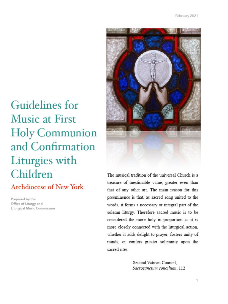Hymn Guidelines | PDF | Mass (Liturgy) | Confirmation