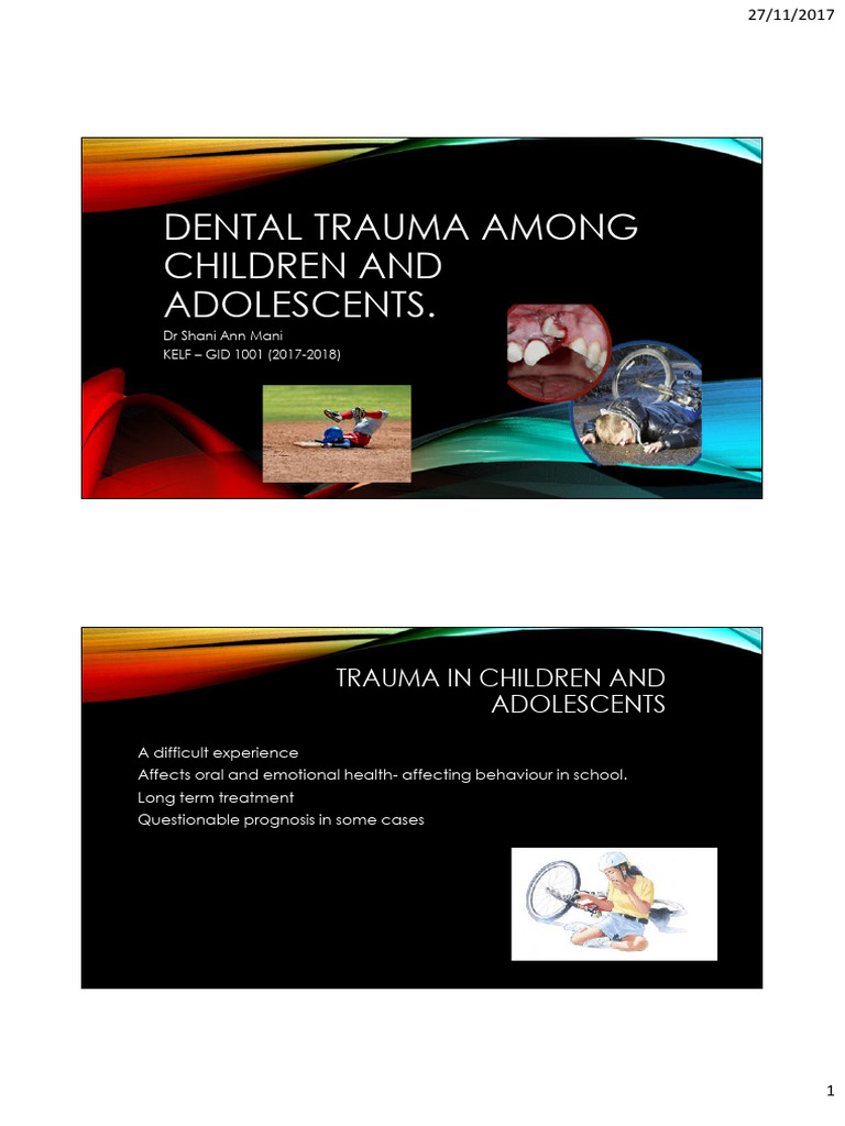 KELF 2017-2018 Dental Trauma Among Children and Adolescent | PDF ...