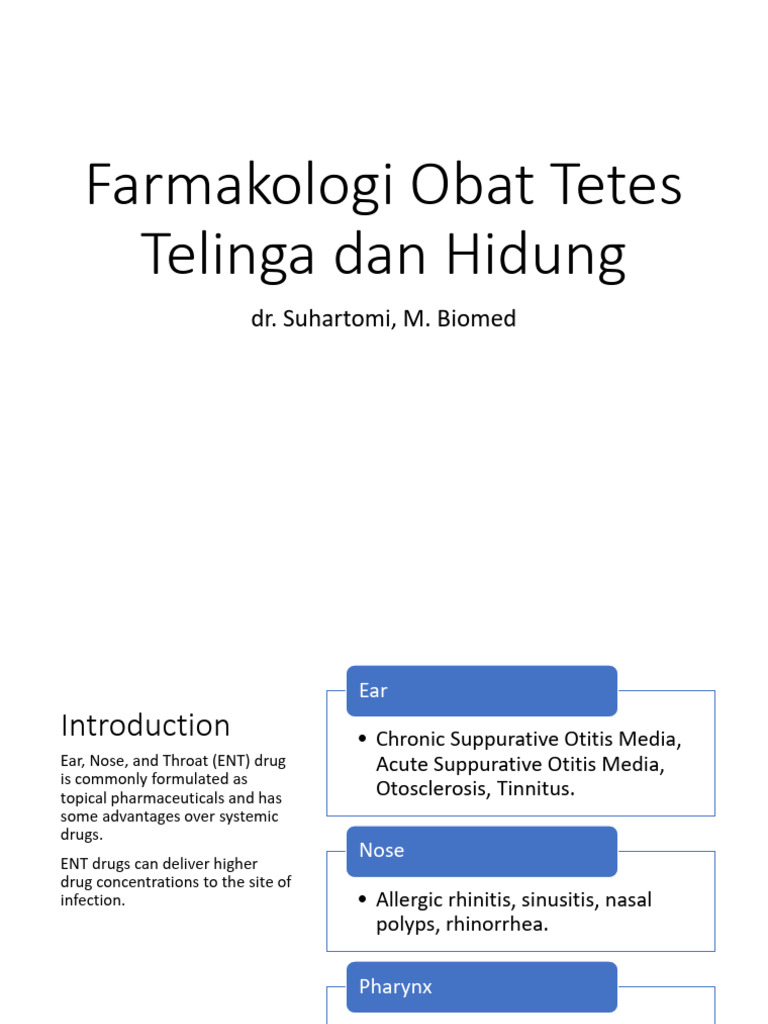 ENT Pharmacology: Ear, Nose, Throat Drugs | PDF | Candidiasis | Drugs