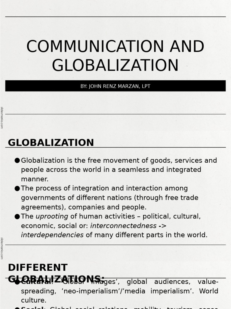 Communication and Globalzation | PDF | Globalization | English Language