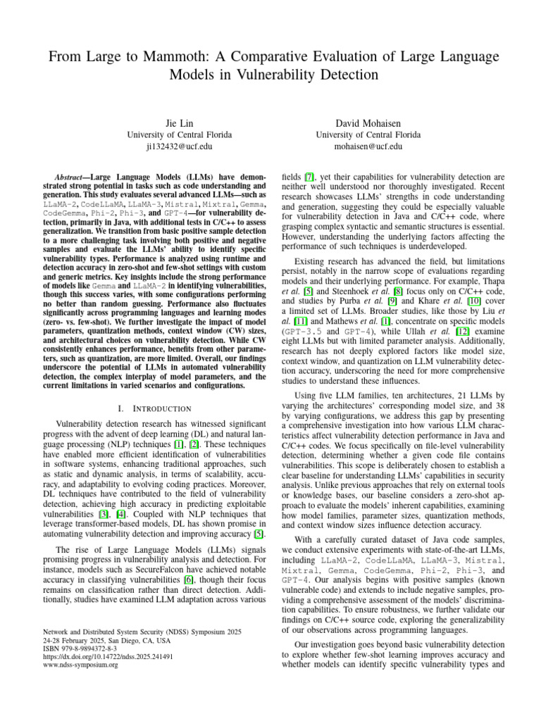 From Large To Mammoth - A Comparative Evaluation of Large Language ...