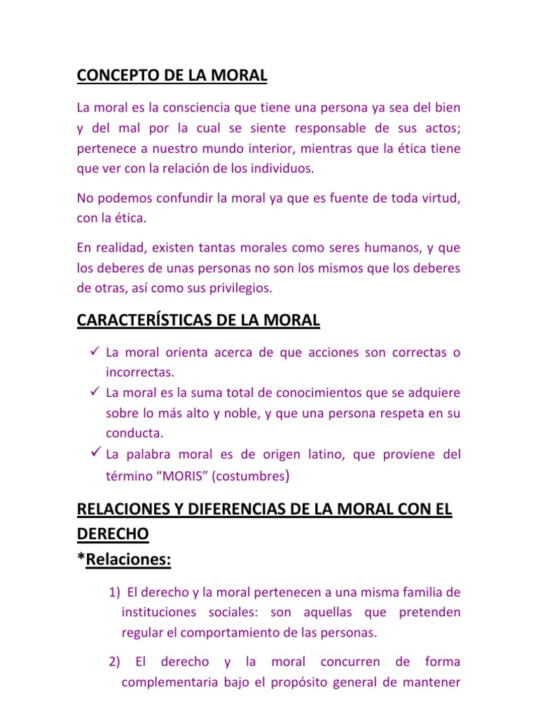 Definición y características de la moral | PDF | Moralidad | Comportamiento