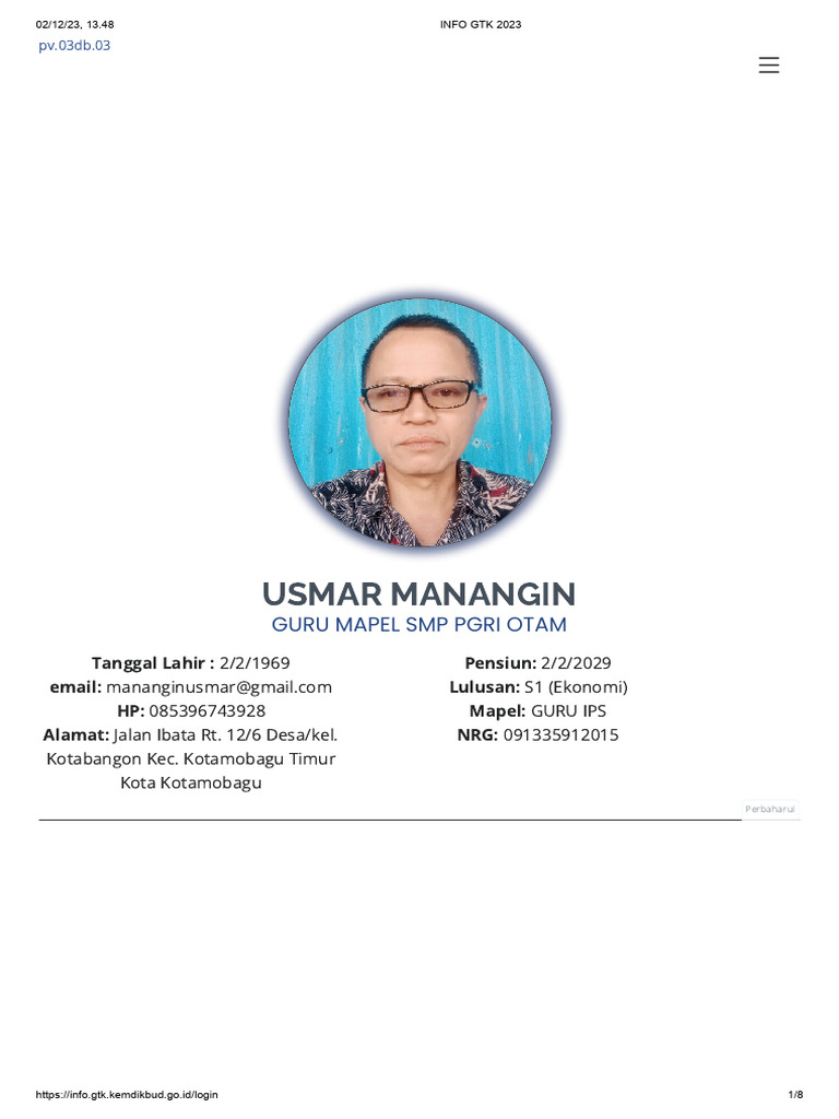 Info GTK 2023 Usmar | PDF